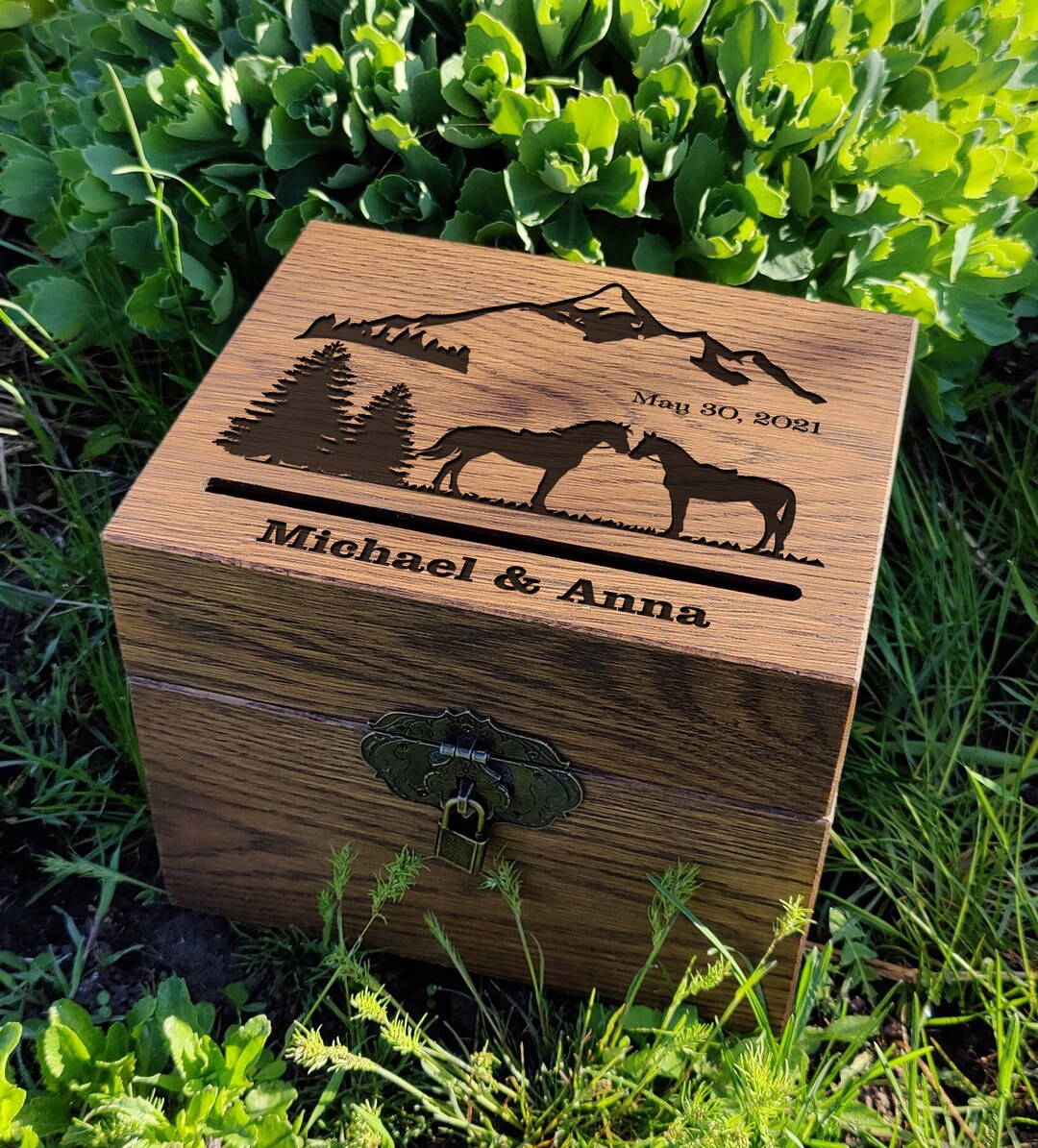 Country Wedding Card Box - Mountaine Wedding -wooden Card Box - Etsy