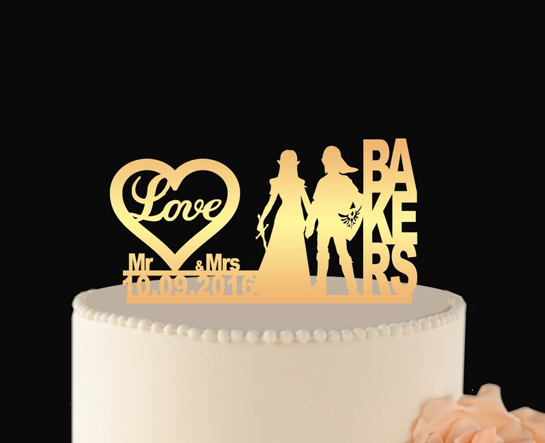 Wedding cake topper link L2-01-001 | Etsy