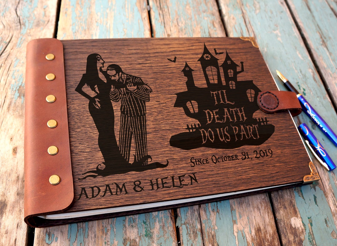 Halloween Wedding Guest Book, Family Wedding Guest Book, Til Dea Do Us ...