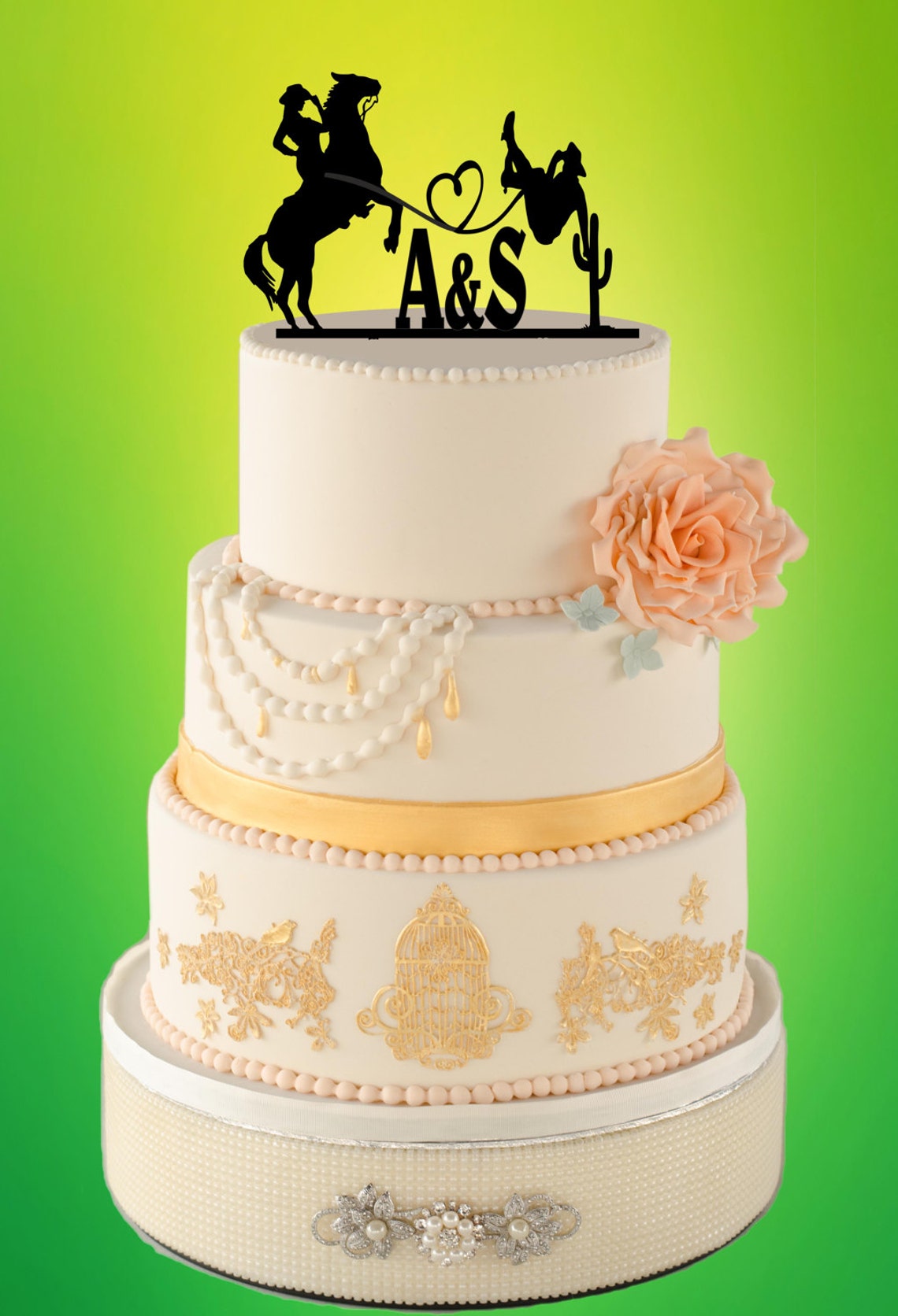 Country Wedding Cake Topper Western Wedding Rustic Cake - Etsy