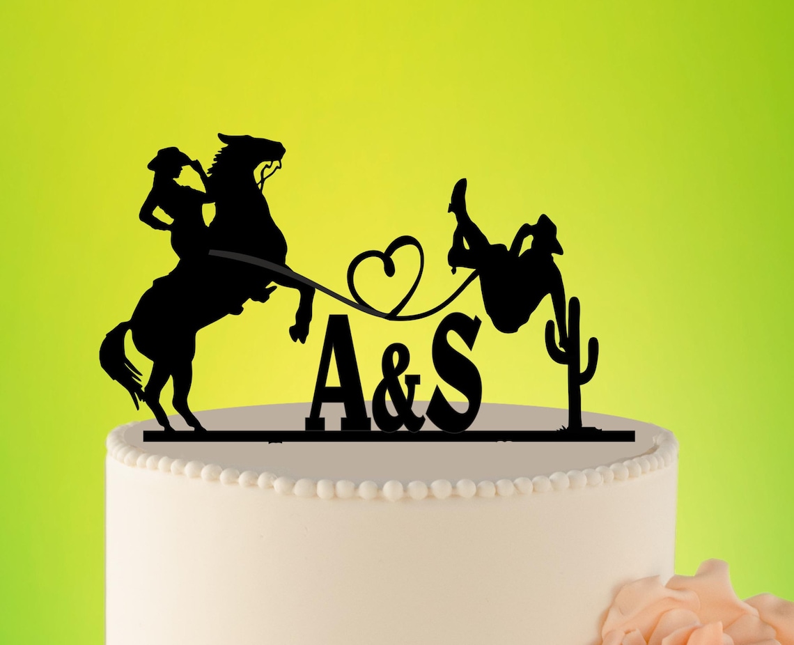 Country Wedding Cake Topper Western Wedding Rustic Cake | Etsy