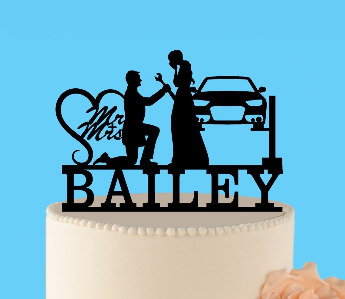 Mechanic Cake Topper Personalized Auto Mechanic Wedding Cake - Etsy