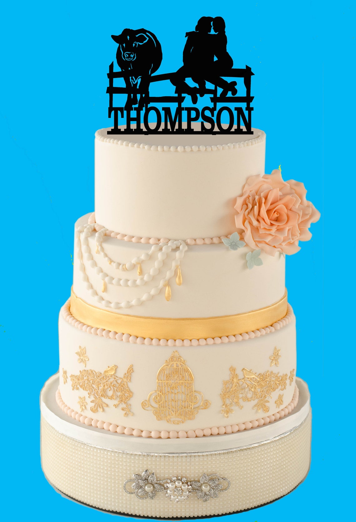 Country Western Wedding Cake Topper Country Wedding Cake | Etsy