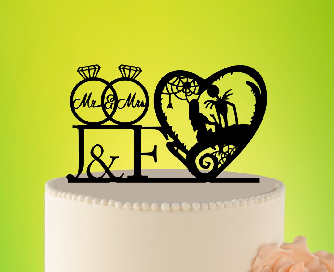 Jack and Sally Wedding Cake Topper - Gothic Nightmare Decor - Custom ...