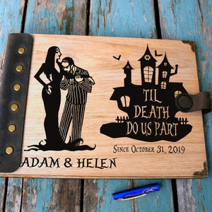 Halloween Wedding Guest Book, Family Wedding Guest Book, Til Dea Do Us ...