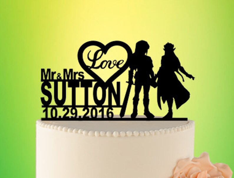 Wedding cake topper link L2-01-001 | Etsy