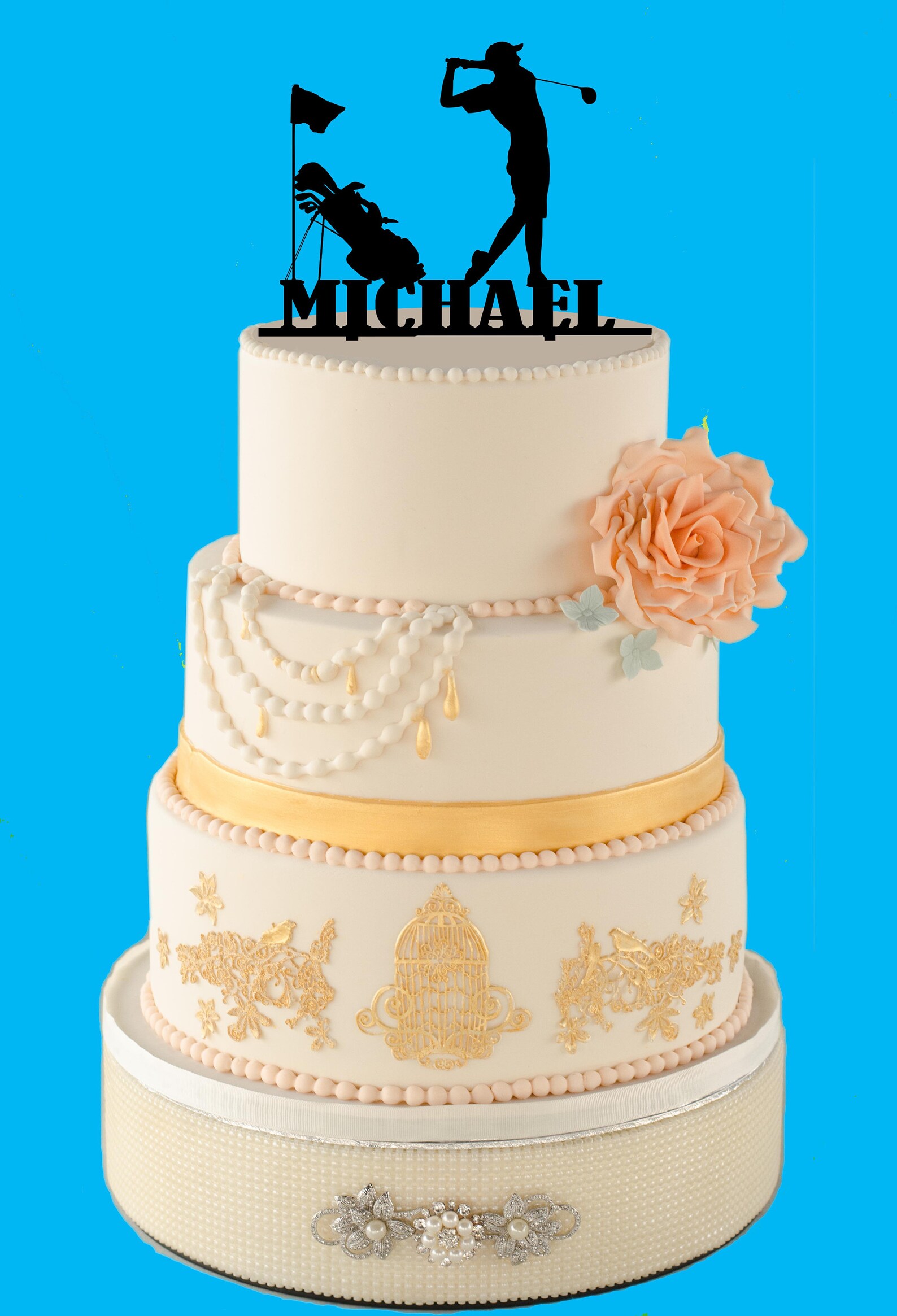 Golf Birthday Cake Topper Personalized Golf Cake Topper - Etsy