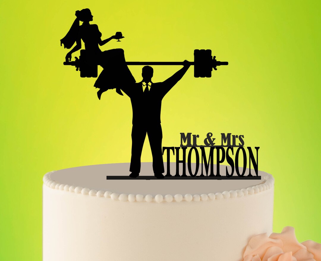 Fitness Wedding Cake Topper, Bodybuilder Cake Topper, Sport Topper ...
