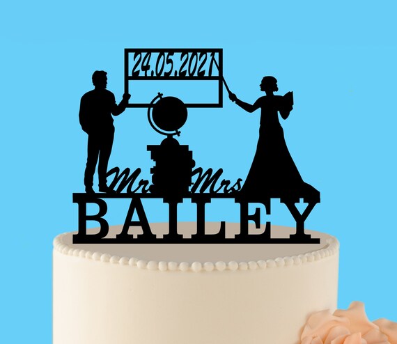 Personalized Teacher Wedding Cake Topper Professional Teacher | Etsy