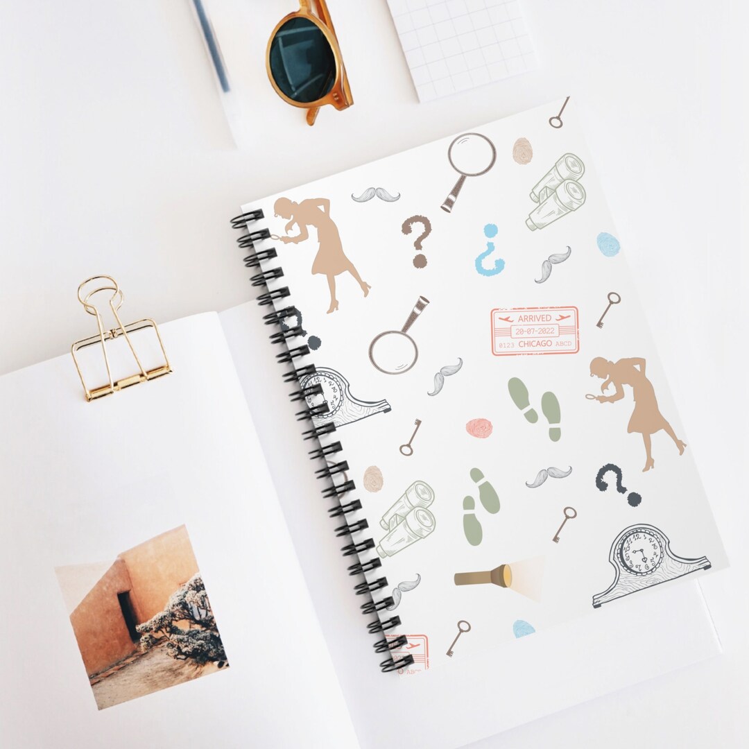 Nancy Drew Spiral Journal Notebook With Mystery Pattern, Journal Gift ...