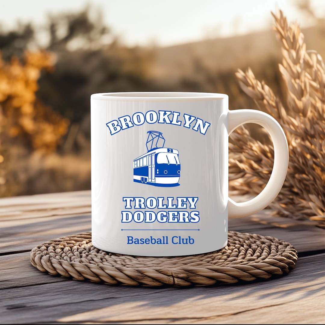 Vintage Brooklyn Trolley Dodgers Baseball Mug - Retro Sports ...