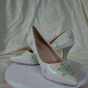 Snowflake Winter Sparkly Customised Shoes - Etsy