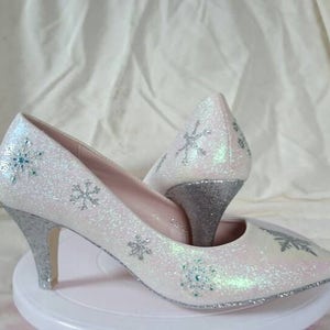 Snowflake Winter Sparkly Customised Shoes - Etsy