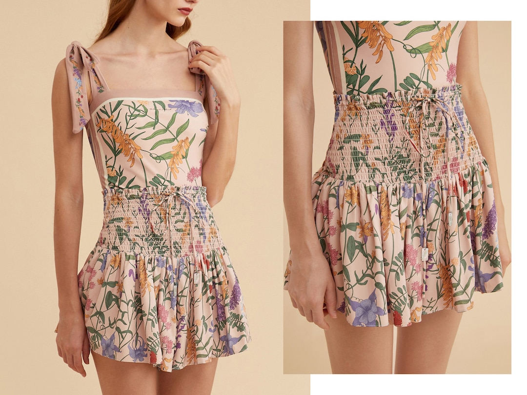 Shirred Skort Shop Cute Modest Swim Skirts and Match Our Swimsuits Swim ...