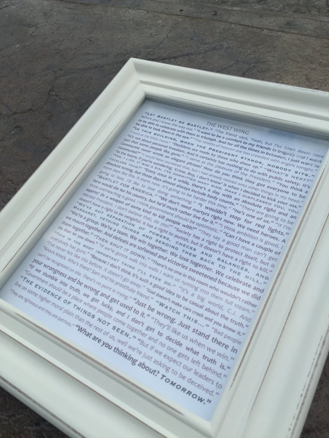 The West Wing TV Quote Poster - Etsy