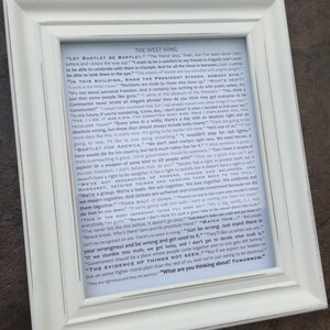 The West Wing TV Quote Poster - Etsy