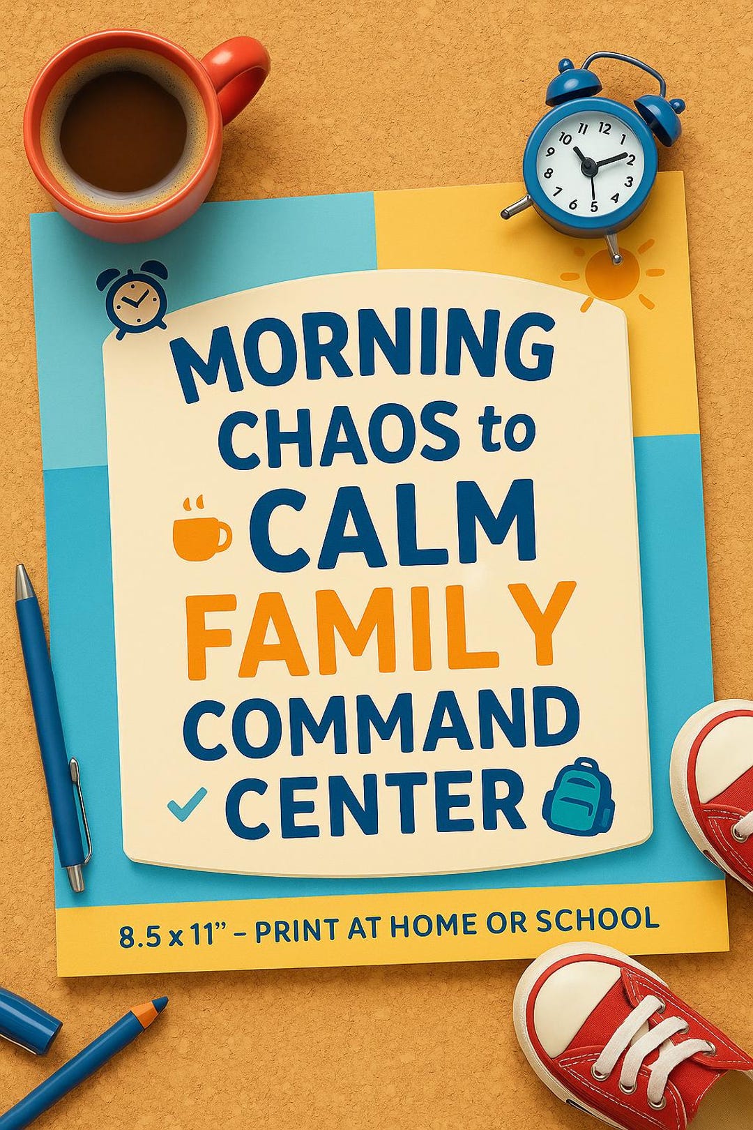 Morning Routine Family Command Center Printable | Kids Checklist, Chore ...