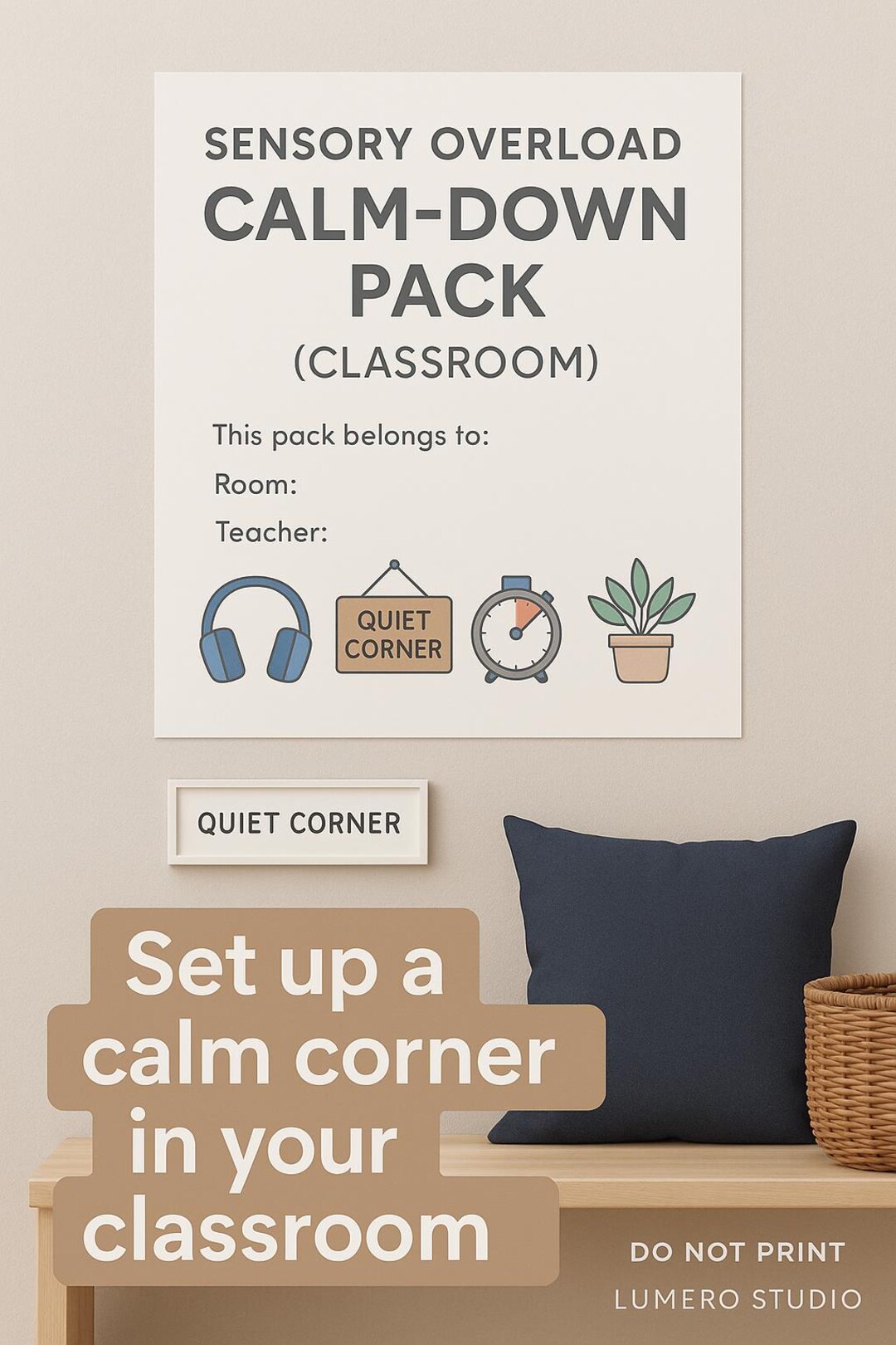 Sensory Overload Calm Down Pack Classroom – Calm Corner Toolkit ...