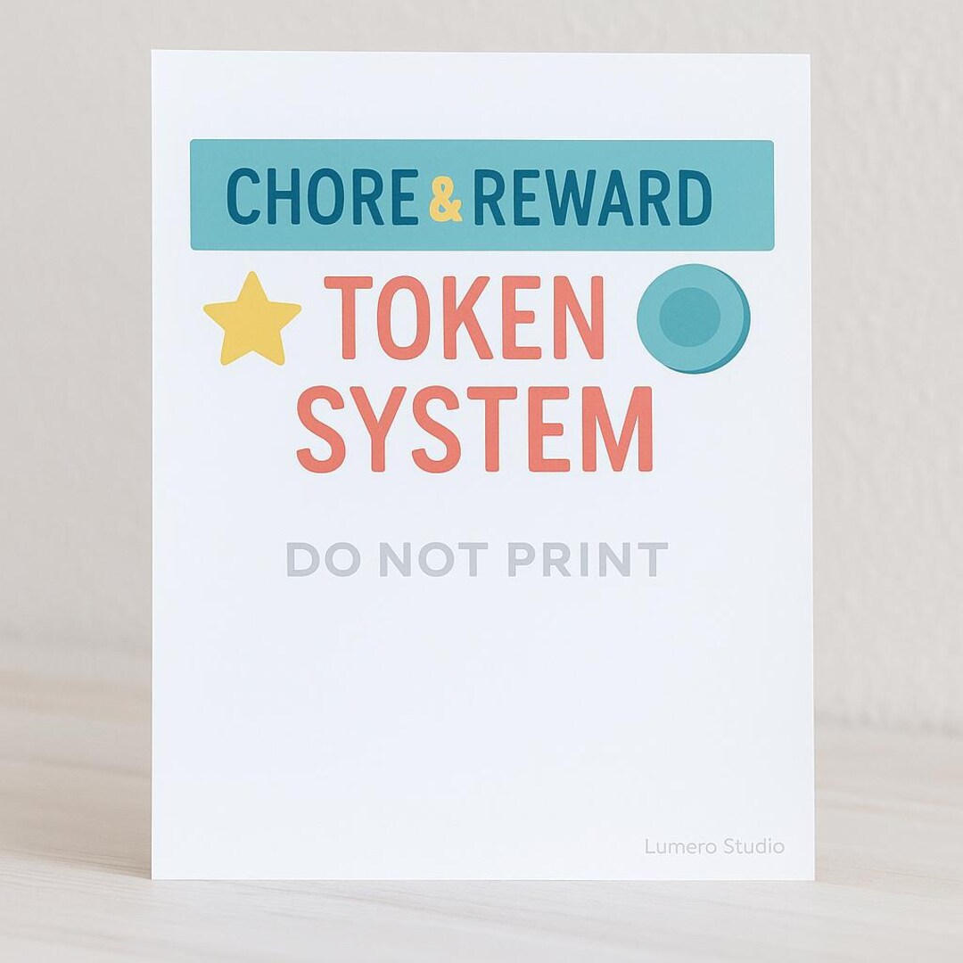 Kids Reward Token System Printable – Responsibility Chart & Token Store ...