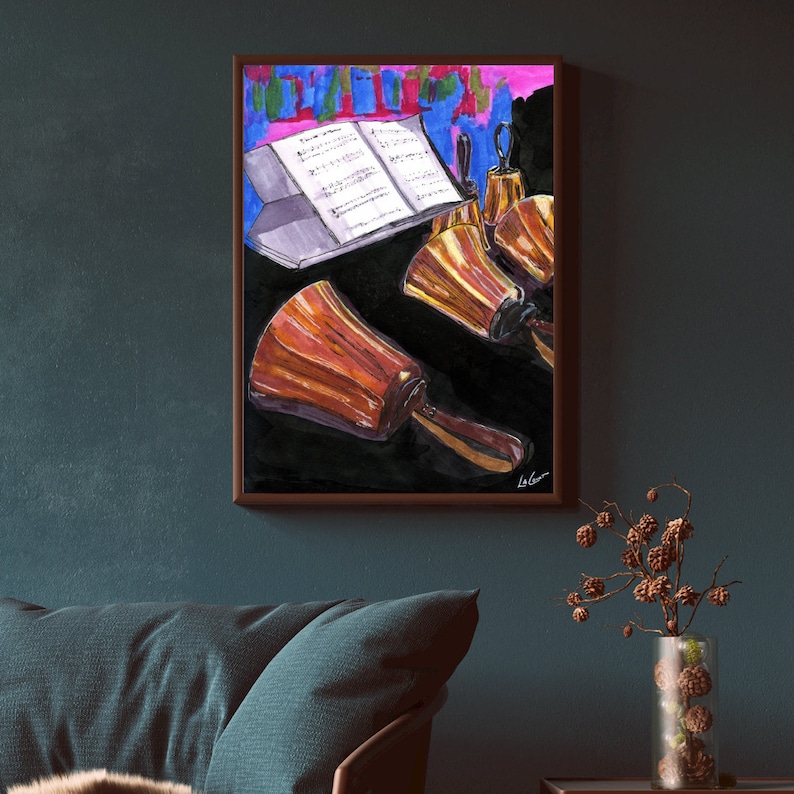 Handbell Choir Watercolor Print – A Meaningful Gift for Music Lovers - Etsy