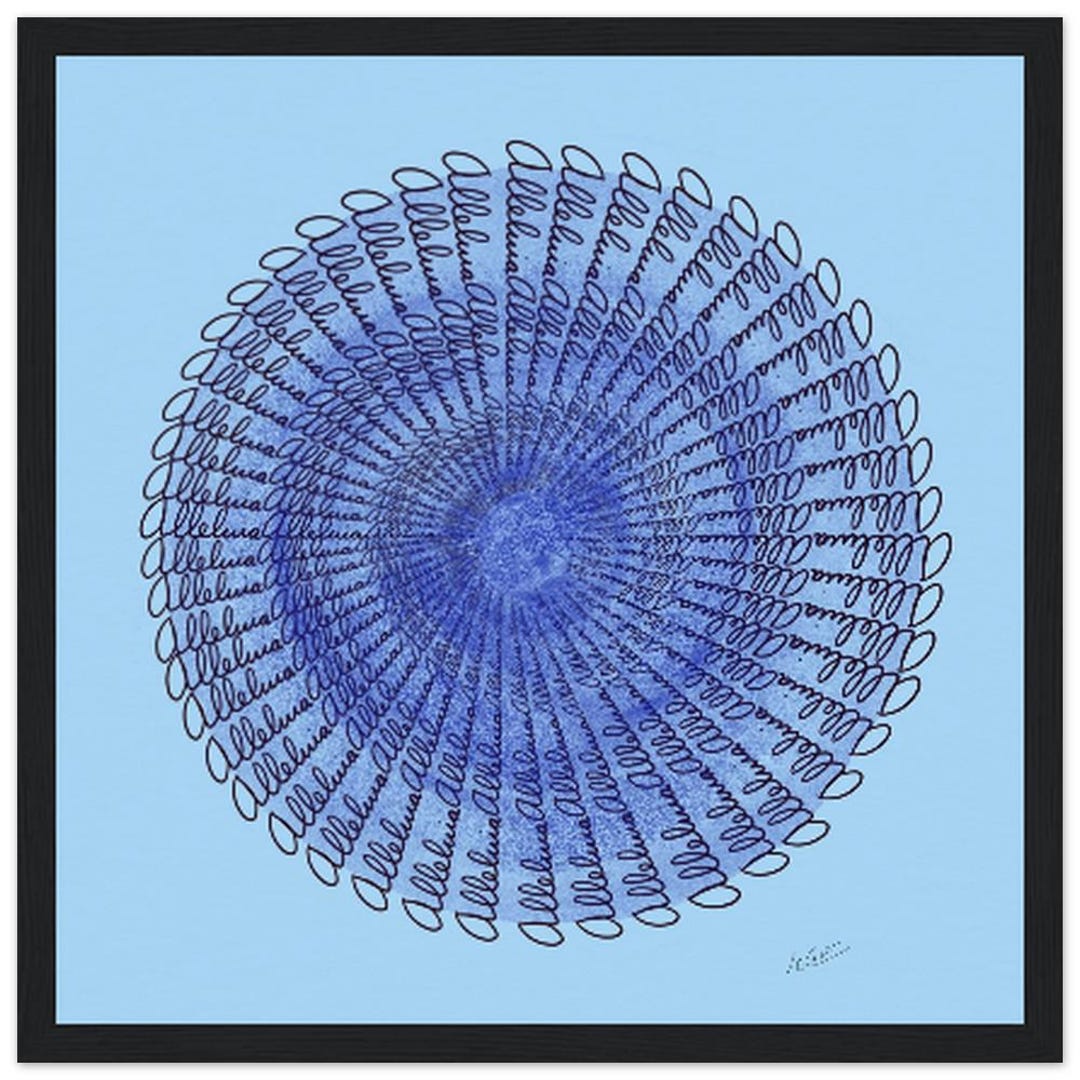 Alleluia Religious Ink Drawing on Premium Matte Paper With Elegant ...