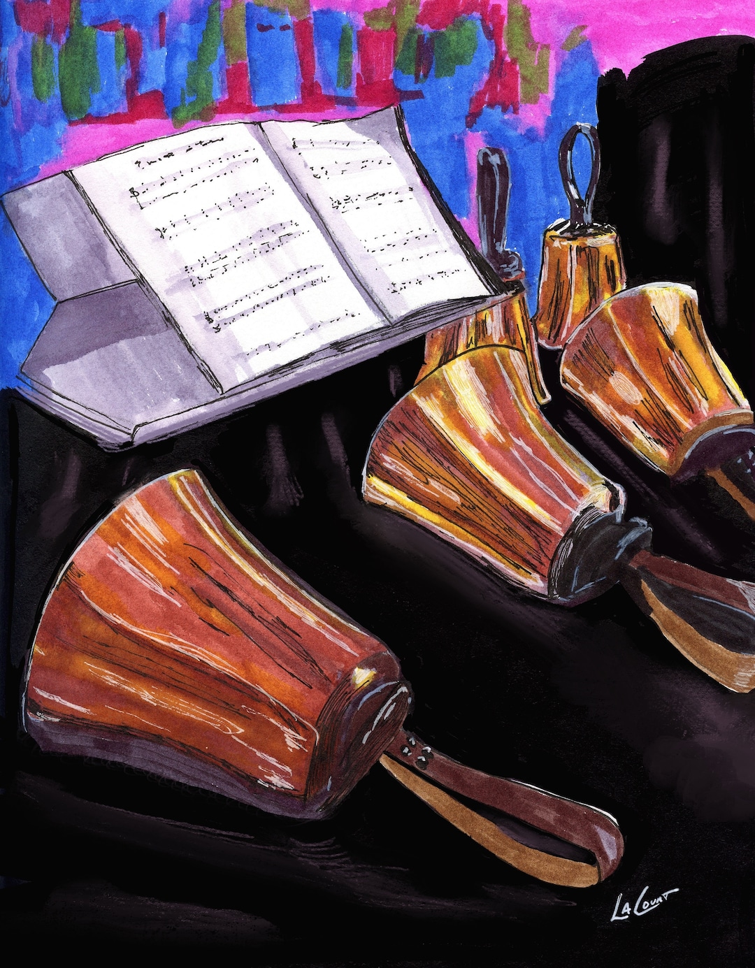 Handbell Choir Watercolor Print – A Meaningful Gift for Music Lovers - Etsy