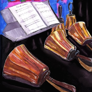 Handbell Choir Watercolor Print – A Meaningful Gift for Music Lovers - Etsy