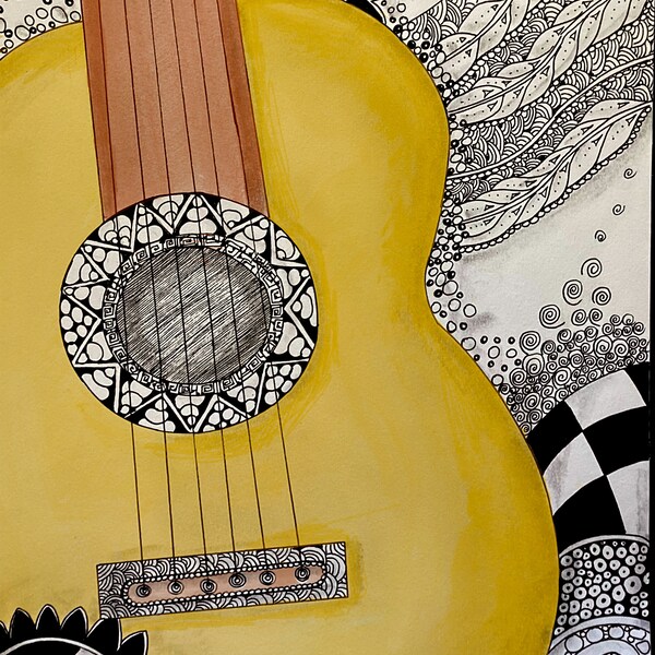 Guitar Painting - Etsy