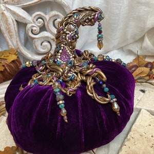 Velvet Pumpkin Silk Velvet Jeweled Fairy-tale Elvin Halloween Wedding ...