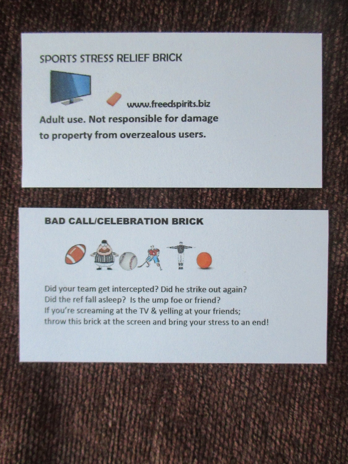 Football Foam Bad Call Brick Stress Relief Brick Celebration Brick - Etsy