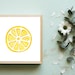 Miniature Lemon Art Print Tiny Art Prints Kitchen Art | Etsy