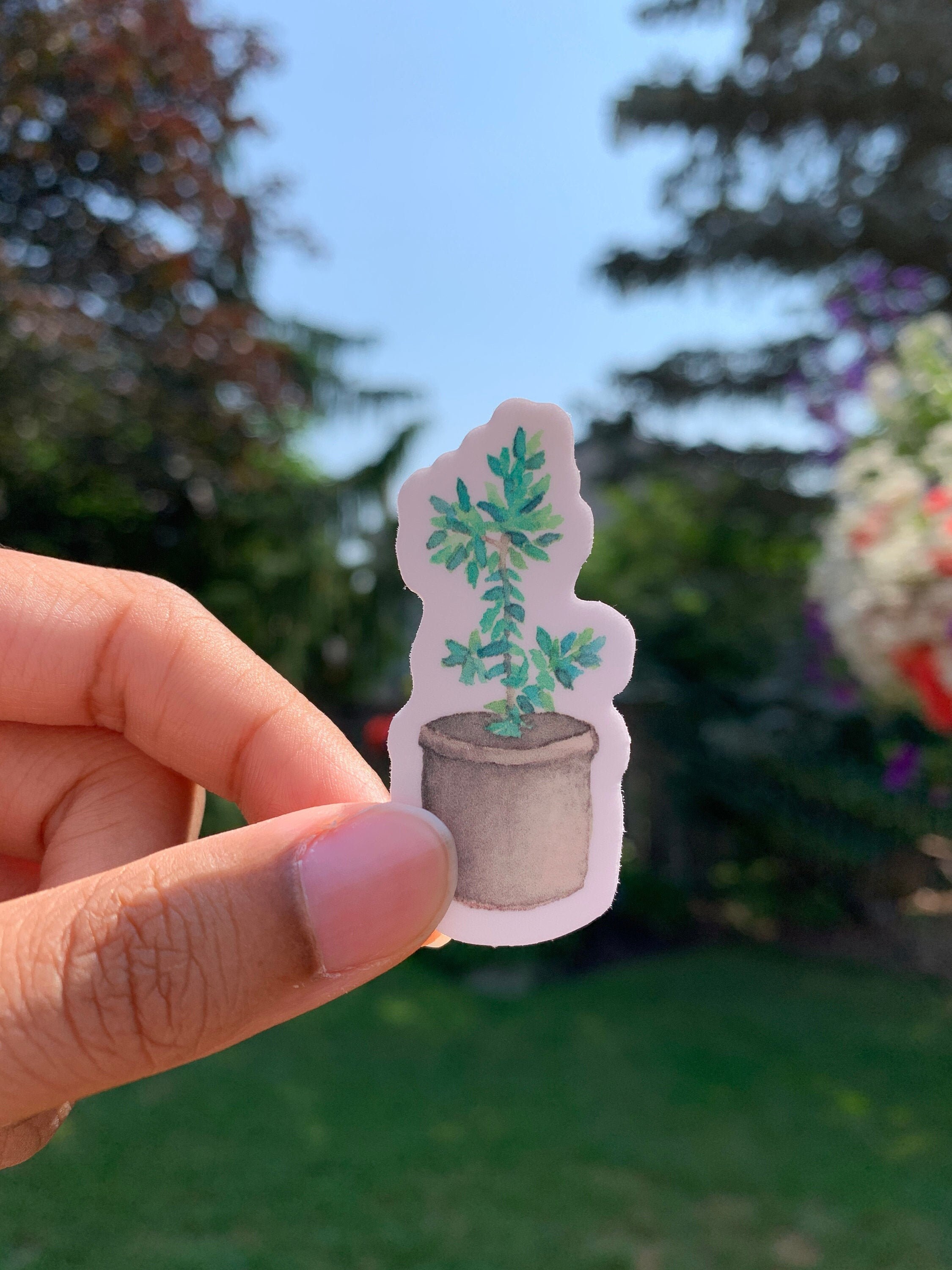 Vinyl Tree Sticker Mini Plant Sticker Tree Sticker Cute | Etsy