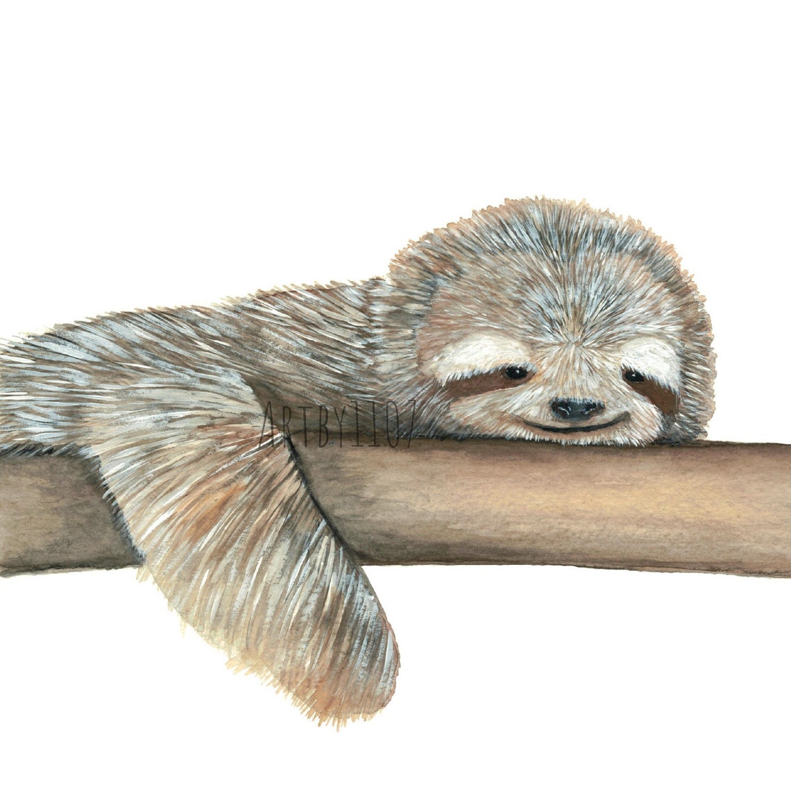 Sloth Nursery Print Set, Set of 2 Sloth Prints, Sloth Nursery Art ...