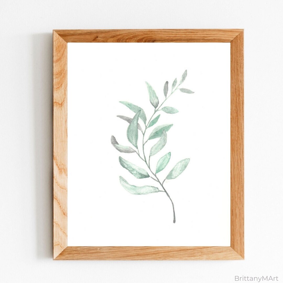 Botanical Prints Leaf Printable Scandinavian Print - Etsy