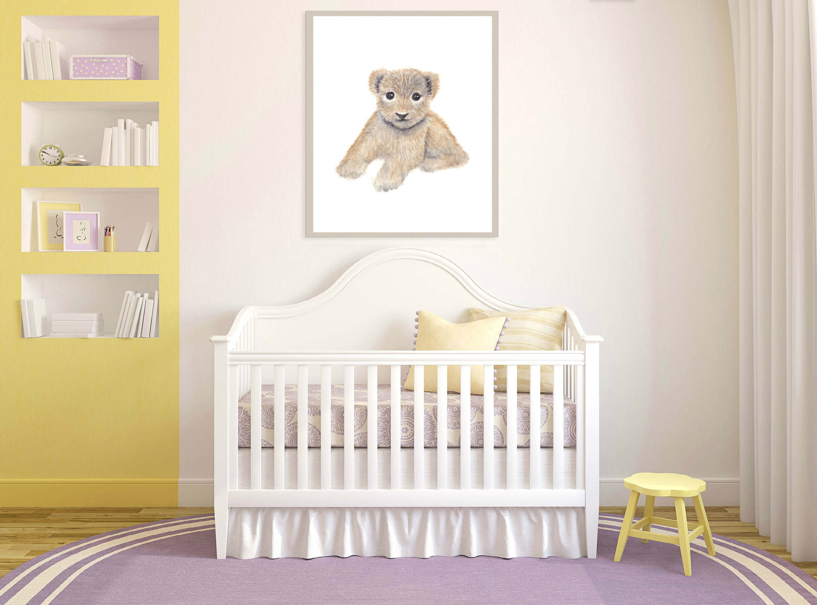 Baby Lion Print, Nursery Prints, Nursery Animals, Safari Nursery ...