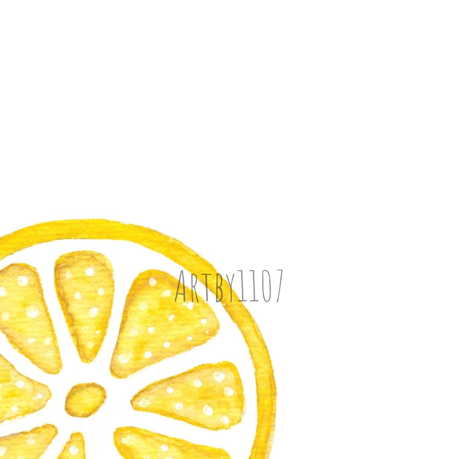 Miniature Lemon Art Print, Tiny Art Prints, Kitchen Art Prints, Small ...