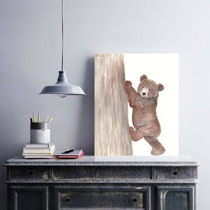 Woodland Nursery Decor, Woodland Animal Prints, Bear Print, Bear ...