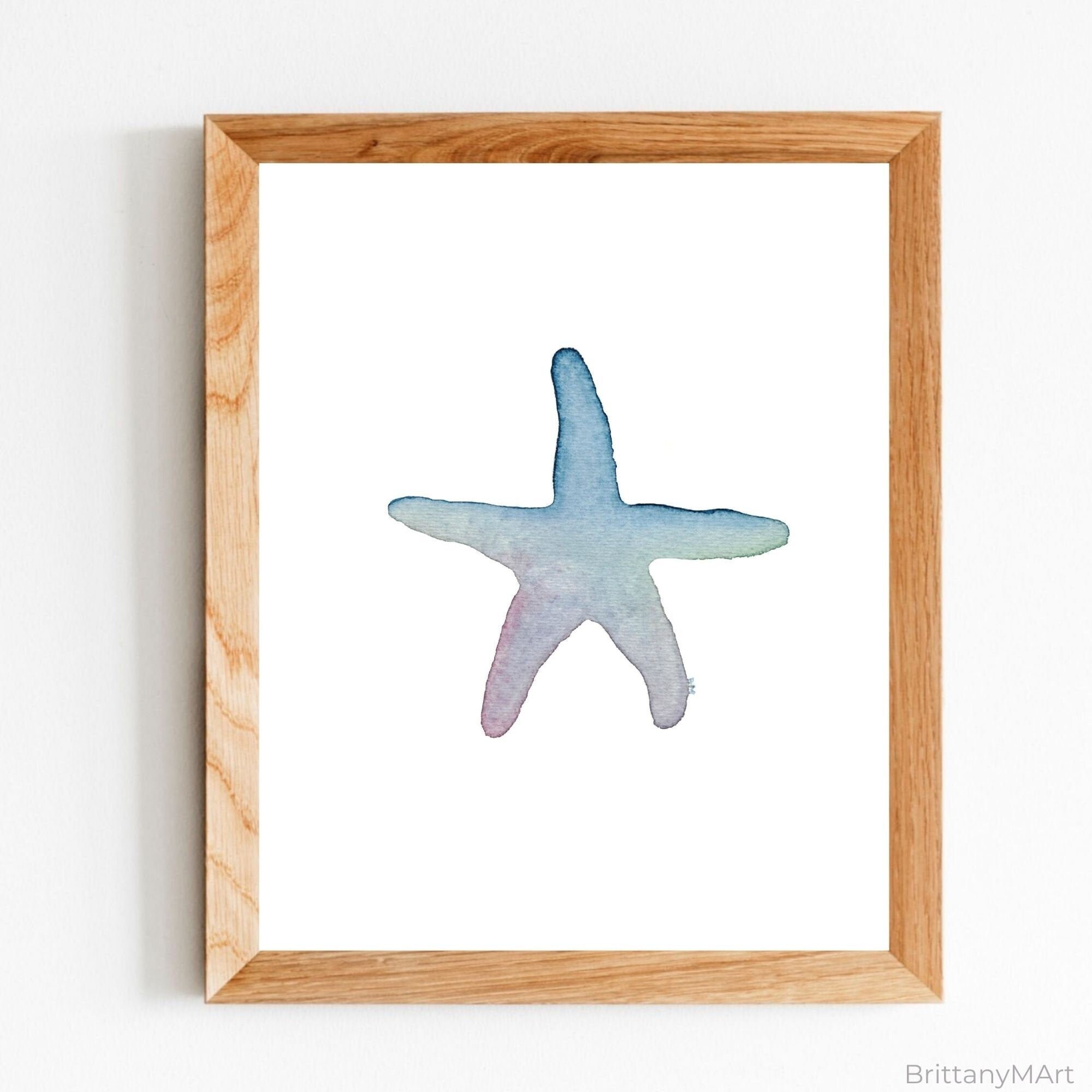 Coastal Prints Starfish Print Starfish Wall Decor Coastal - Etsy