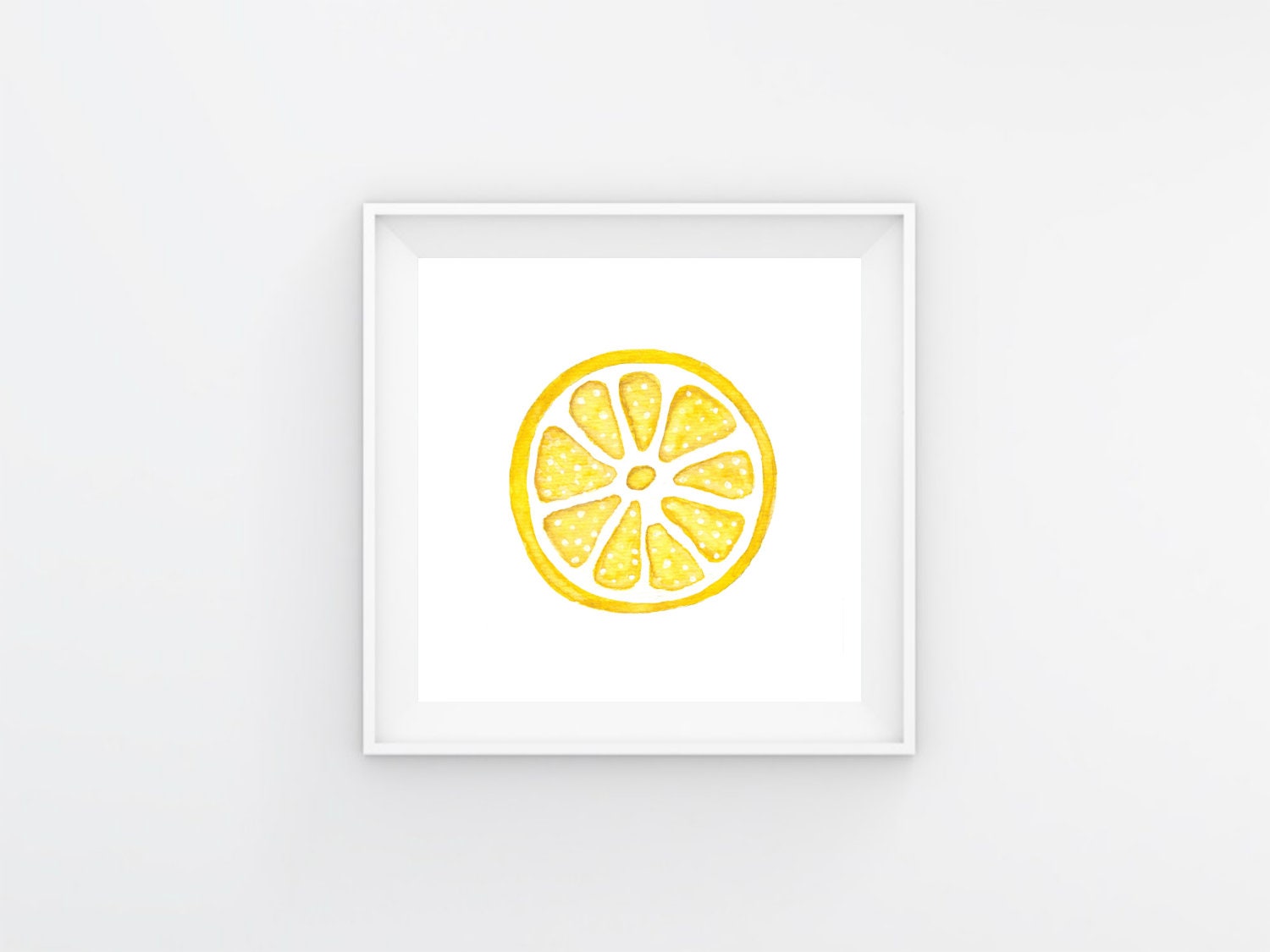 Miniature Lemon Art Print, Tiny Art Prints, Kitchen Art Prints, Small ...