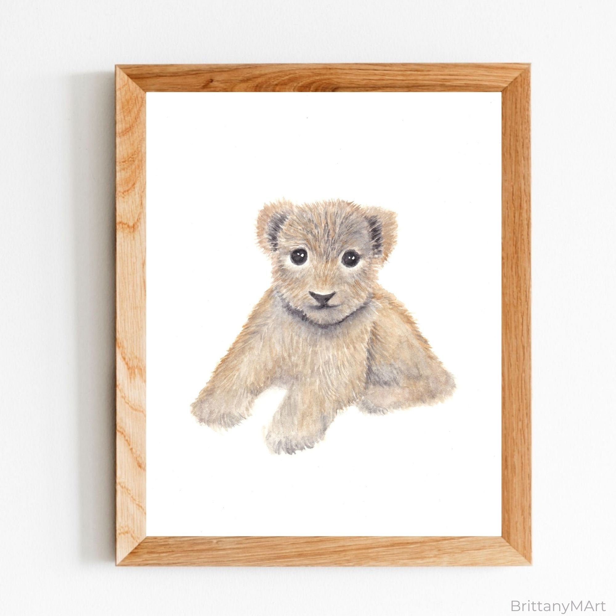 Baby Lion Print, Nursery Prints, Nursery Animals, Safari Nursery ...