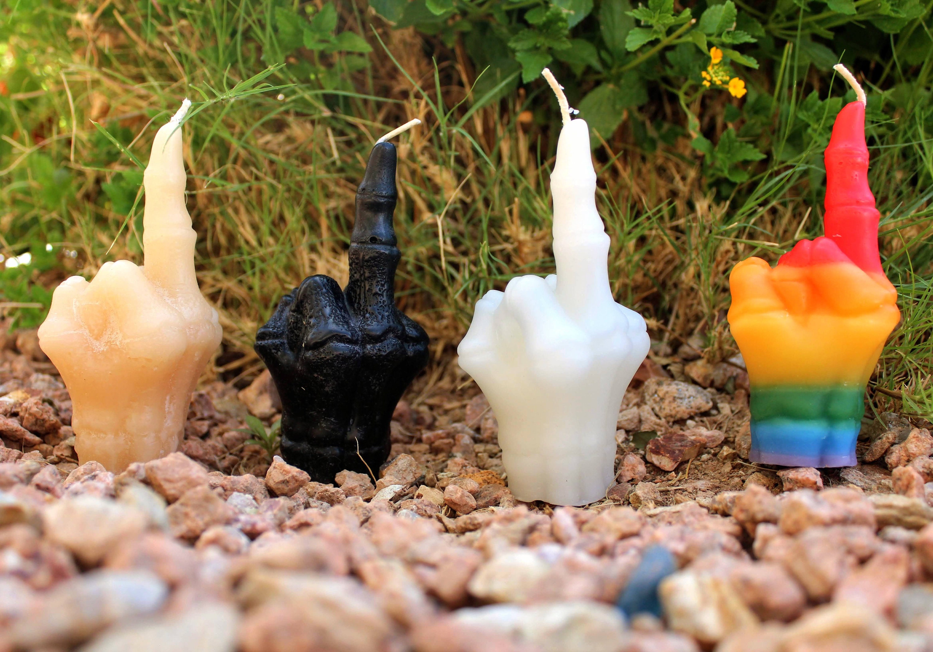 Skeleton Finger Candle, Middle Finger, Flipping Off - Etsy