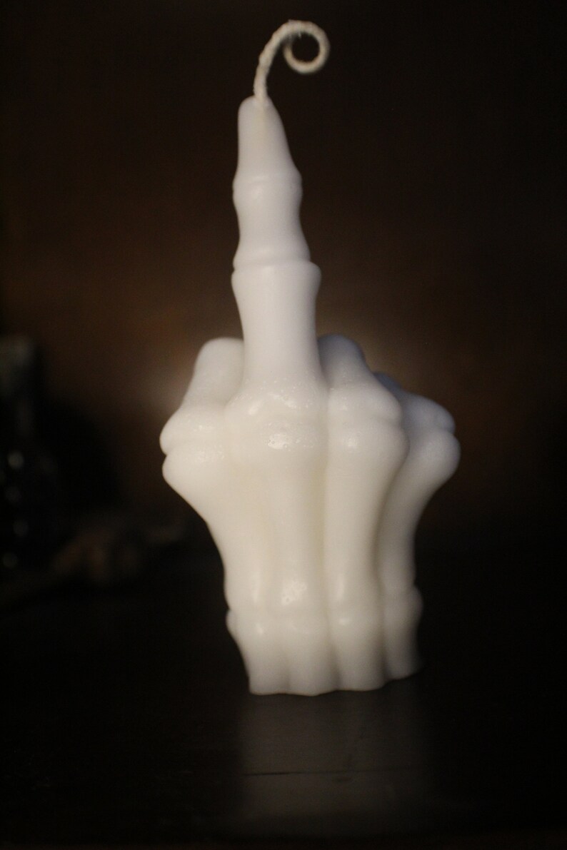 Skeleton Finger Candle, Middle Finger, Flipping Off - Etsy