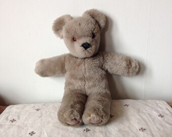 Grey teddy bear | Etsy