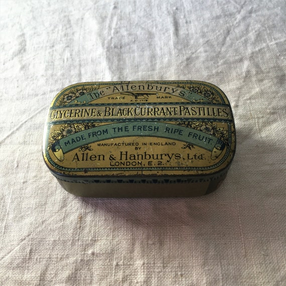 Vintage Tin Old Pastille Tin Vintage Cough Sweet Tin - Etsy