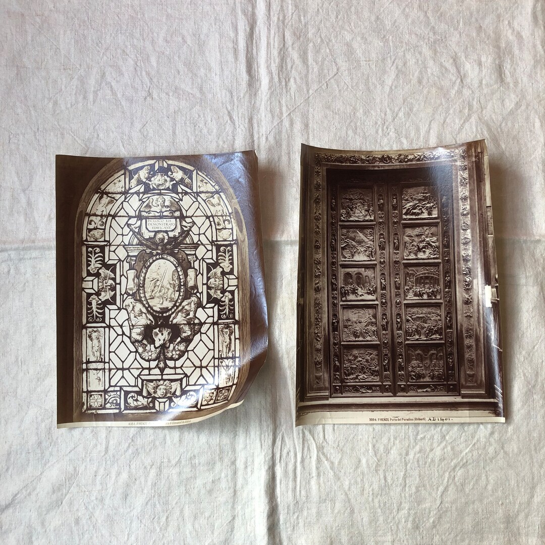 Two Early Photographs - Sepia Prints of Italian Art - Grand Tour ...