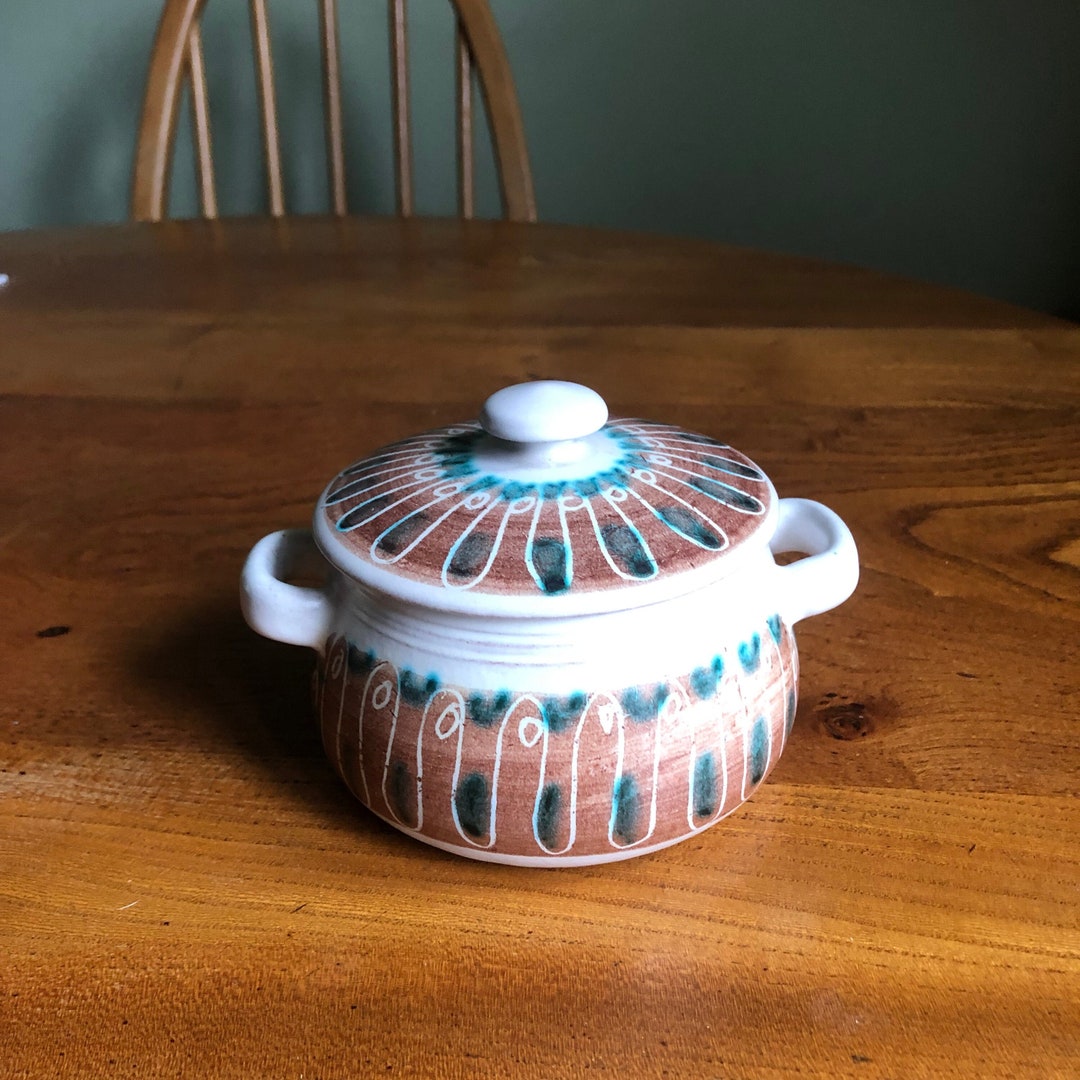Hoganas Keramik Pot - Vintage Swedish Lidded Pot - Mid-century Swedish ...