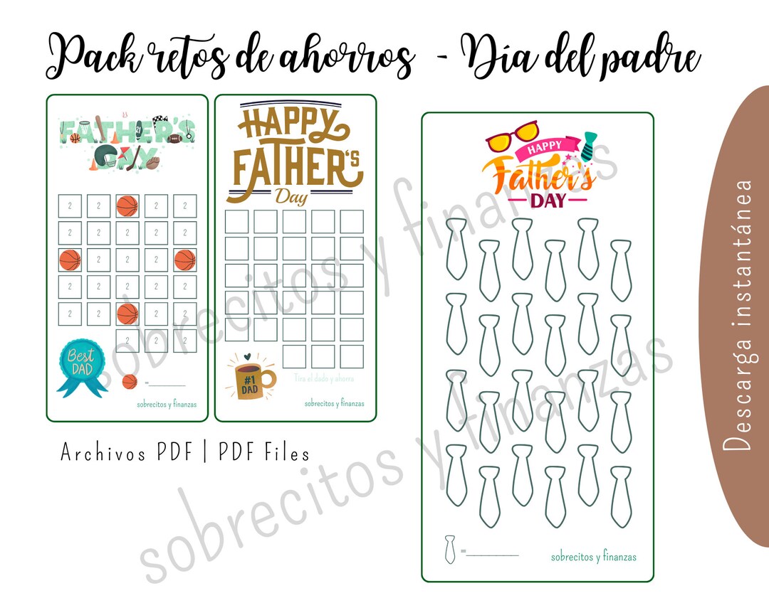 Savings Challenges - Father's Day - Etsy