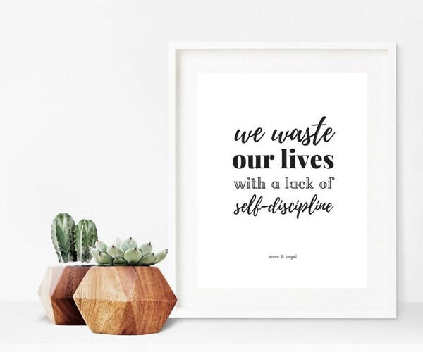 Self Discipline Art Print | Instant Download Art Print | Home Decor ...