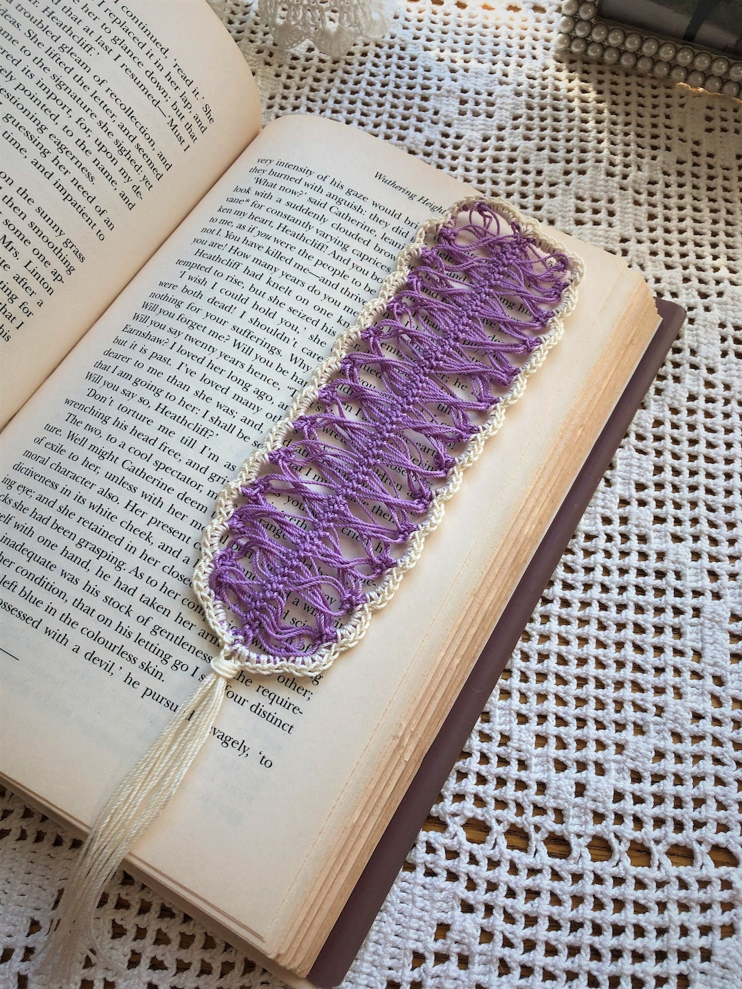 Crochet Bookmark, Hairpin Lace Bookmark, Handmade Bookmark, Little ...