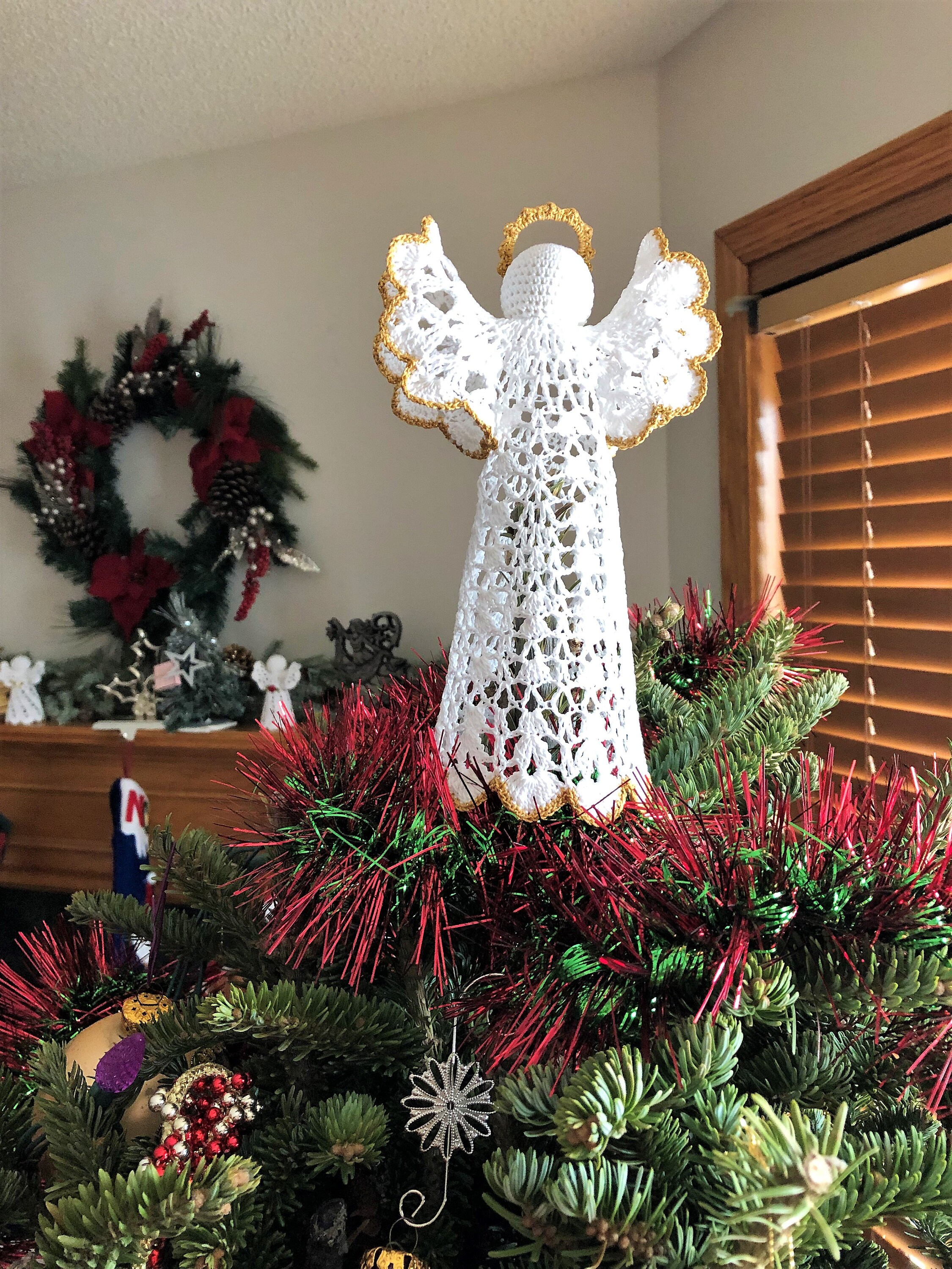Crochet Angel Tree Topper Crochet Angel Handmade Angel | Etsy